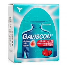 Gaviscon 250Mg + 133,5Mg Gusto Fragola 16 Compresse | Più Medical
