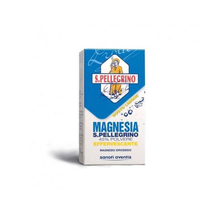 Magnesia S.Pellegrino 45% Polvere Effervescente Limone 100G | Più Medical