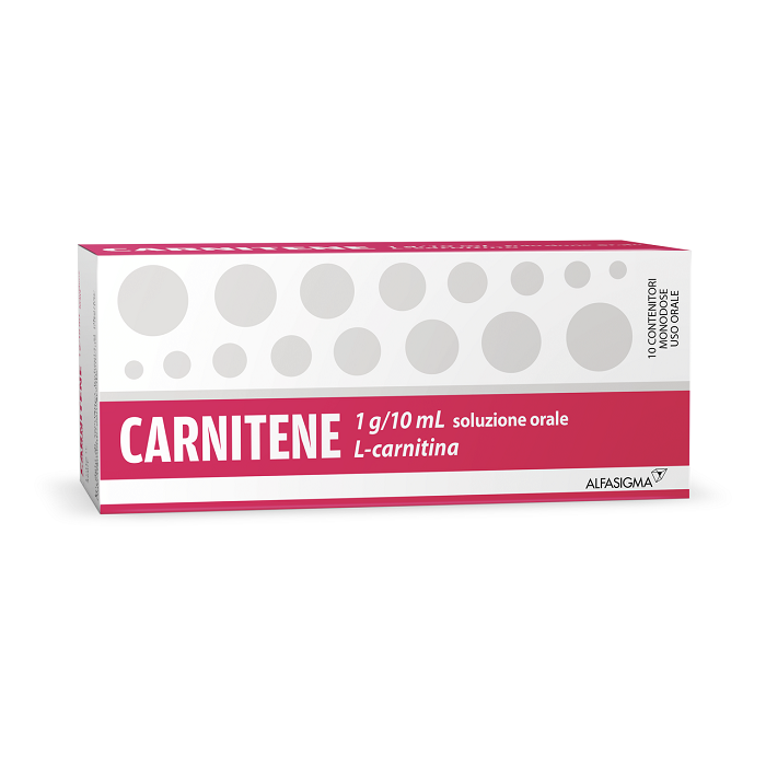 Carnitene 1g L-Carnitina Soluzione Orosolubile 10 Flaconcini
