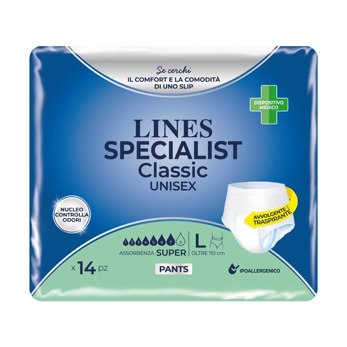 Lines Clas Pants Super L 14pz | Più Medical
