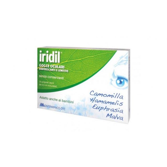 Iridil Gocce Oculari Rinfrescanti E Lenitive 10 Flaconi Da 0,5Ml | Più ...
