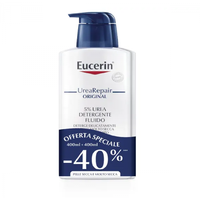 Eucerin Urearepair 5% Urea Detergente Fluido 2 x400 Ml | Più Medical