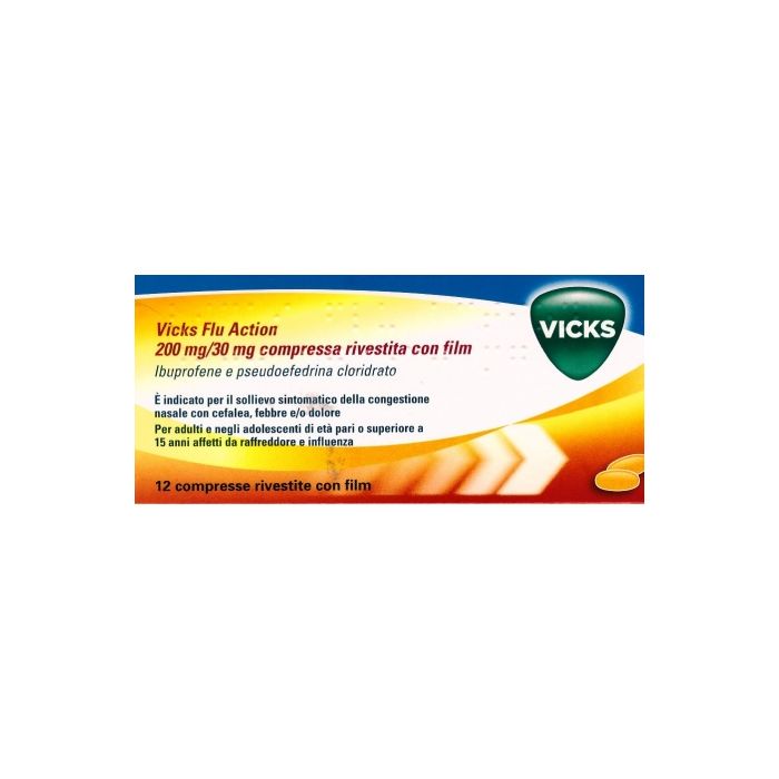 VICKS FLU ACTION 200 MG/30 MG COMPRESSE RIVESTITE CON FILM